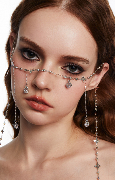 SILVER TEARS FACE CHAIN – Glitter Brat